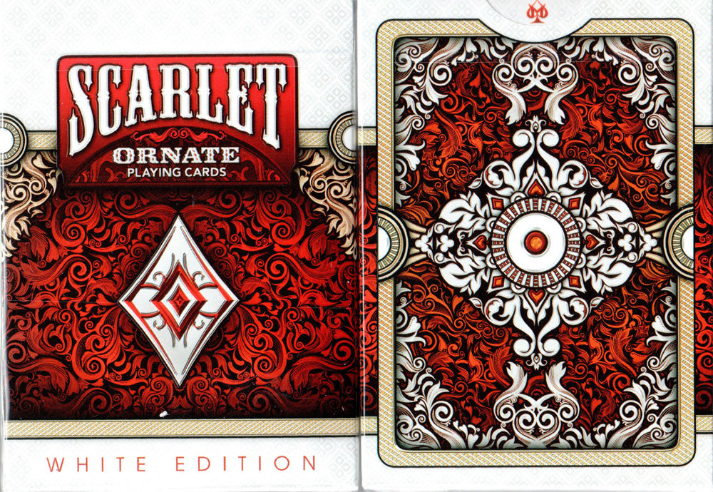 ORNATE White Edition Playing Cards (Scarlet) by HOPC – Collectible ...